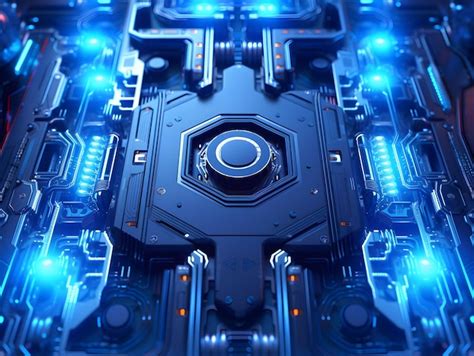 Premium Ai Image Futuristic Circuit Board Background With Processor Modern Technology Chip