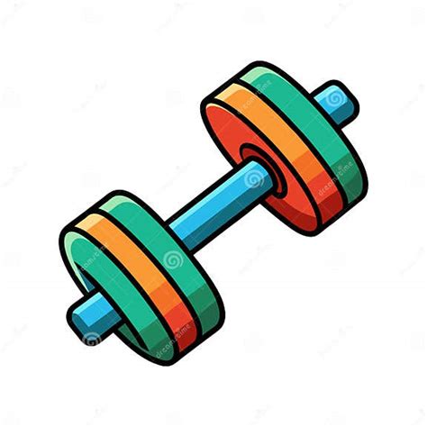 Dumbell Drawing Design Vector Illustration Clipart Eps Stock Vector