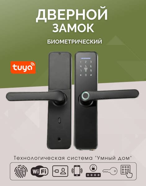 Электронный дверной замок Wi-Fi биометрический Tuya/ Умный замок для ...