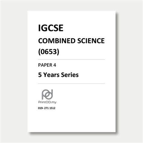 Igcse Combined Science 0653 5yr3v Print On Demand