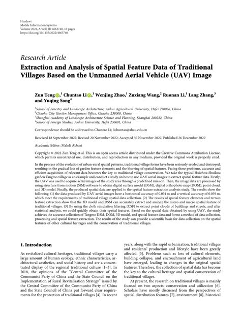 Pdf Extraction And Analysis Of Spatial Feature Data Of Traditional