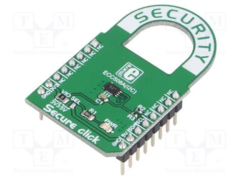 Secure Click Mikroe Click Board Prototype Board Comp Atecc508a Authentification Mikroe