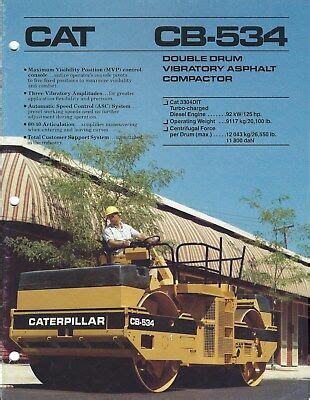 Manuals And Brochures Caterpillar 1988