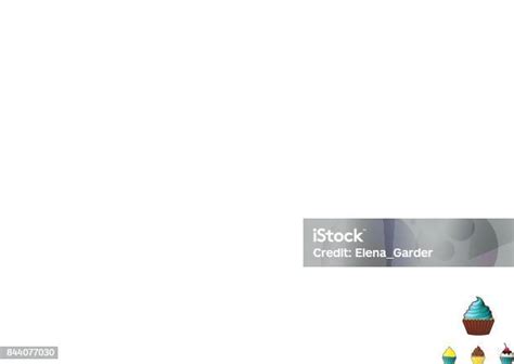 벡터 컵 케이크 또는 머핀 아이콘 화려한 디저트 크림 초콜릿 체리와 딸기 다 색 귀여운 컵 케 익 전단지 엽서 스티커 인쇄 포스터 장식에 대 한 기호 귀여운에 대한 스톡