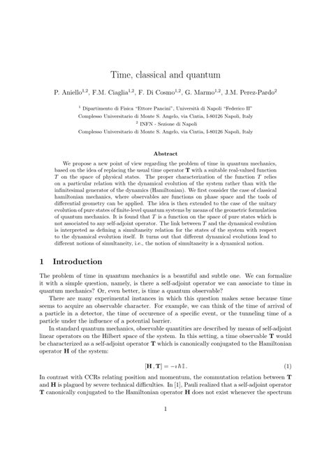Pdf Time Classical And Quantum