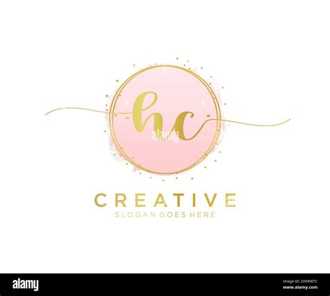 HC Feminine Logo Usable For Nature Salon Spa Cosmetic And Beauty Logos Flat Vector Logo