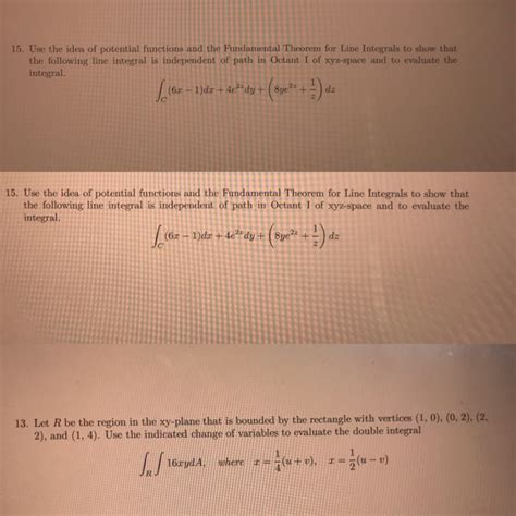 solved 15 use the idea of potential functions and the