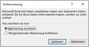 Excel Tabellen Sortieren PCS Campus