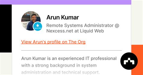 Arun Kumar Remote Systems Administrator At Liquid Web The Org