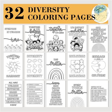 Diversity And Inclusion Diversity Coloring Pages Social Justice