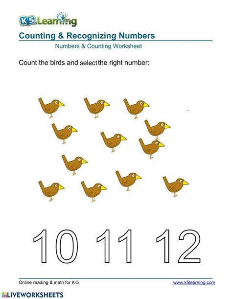 counting from 1 to 12 worksheet live worksheets worksheets library