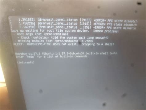 System Cant Boot After Upgrade Gave Up Waiting For Root Filesystem