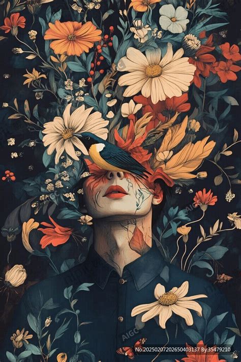 Ai创作图高级感女插画 花卉少女插画 意境人物插画 高级感插画 装饰感插画 女性文艺插画 少女与花插画 女性插画插画 装饰人物插画 肌理感插画 梦幻人物创意插画 扭曲人像插画 肌理风格插画