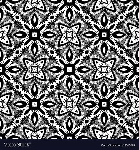 Flower Pattern Intricate Tile Royalty Free Vector Image