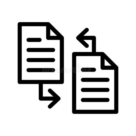 File Tranfer Line Icon Illustration Vector Graphic Stock Vector Illustration Of Send Storage