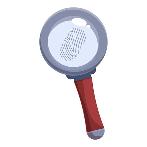 Premium Vector Magnifying Glass Showing Fingerprint For Detective Work