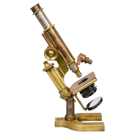 Early 20th Century Brass Microscope By Bausch And Lomb At 1stdibs