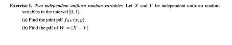 solved exercise 1 two independent uniform random variables