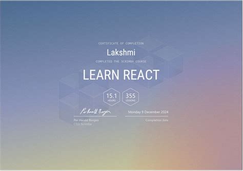 react webdevelopment learningjourney scrimba frontenddevelopment lakshmi n