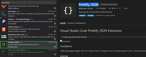 vs code淘金json工具Prettify JSON PanPan 博客园