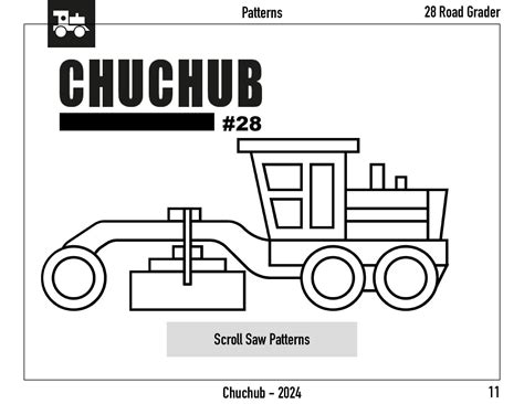 Wooden Toys Plans Scroll Saw Patterns Cnc Road Grader Etsy
