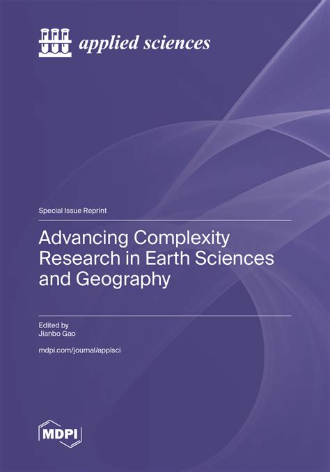 Advancing Complexity Research In Earth Sciences And Geography Mdpi Books