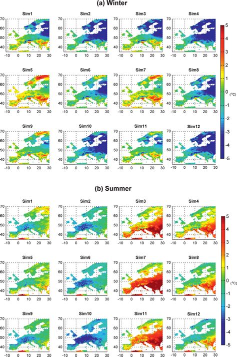 A Plot Of The Bias Wrf 2 Eobs In The Mean Winter Djf Surface Air Download Scientific