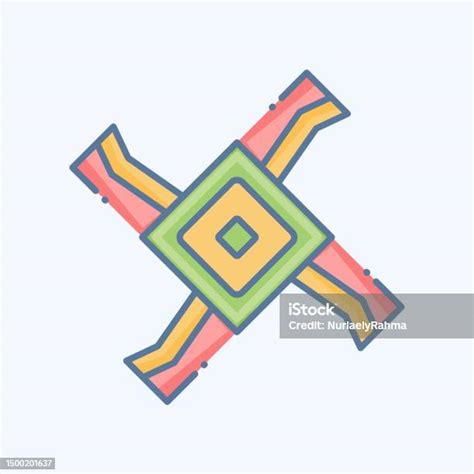 아이콘 Brigid Cross 켈트 기호와 관련이 있습니다 낙서 스타일 심플한 디자인 편집 가능 간단한 그림 0명에 대한 스톡