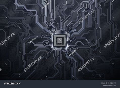 Abstract Technology Chip Processor Background Circuit Stock Vector Royalty Free 2461130777