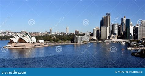 Sydney Opera House And Circular Quay View From Harbour Bridge The