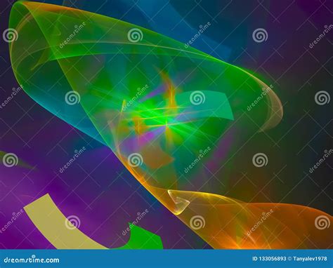 Fractal Digital Flare Design Glow Ray Chaos Card Beautiful Disco Curl