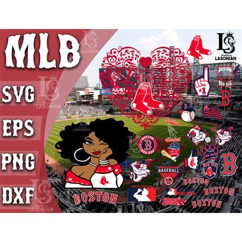 Boston Red Sox Bundle Mlb Svg Mlb Svg Instant Download Inspire Uplift