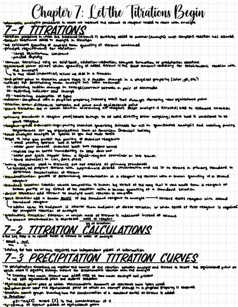 Textbook Notes 4 Quantitative Chemical Analysis Volumetric Analysis Procedures In Which We