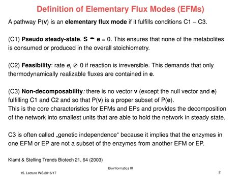 Ppt V15 Elementary Flux Modes Minimal Reaction Cut Sets Powerpoint Presentation Id9598127