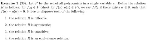solved exercise 2 30 let p be the set of all polynomials