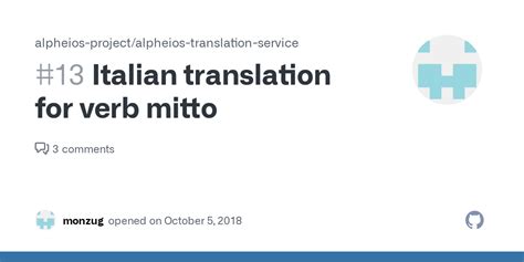 Italian Translation For Verb Mitto · Issue 13 · Alpheios Project