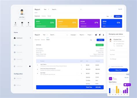 Premium Vector Ui Ux Infographic Dashboard Ui Design With Graphs Charts And Diagrams Web