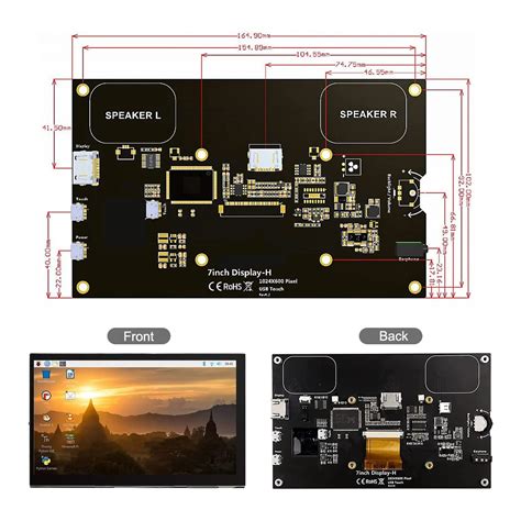 Mua 7 Inch Monitor 1024x600 Portable Touchscreen Monitor For Laptop Compatible With Raspberry Pi