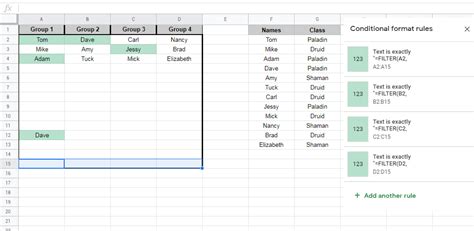 Filter Conditional Formatting Based On Another Range Stack Overflow