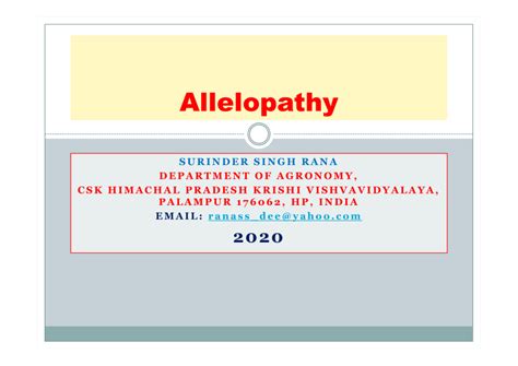 Pdf Lecture 15 Allelopathy