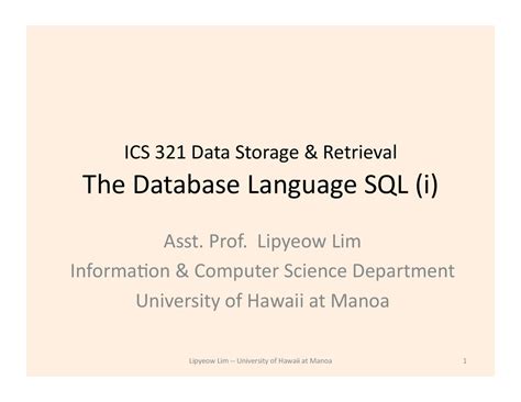 Sql 1 Speaker Deck