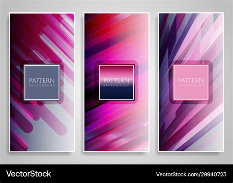 Abstract Various Colorful Header Set Collection Vector Image