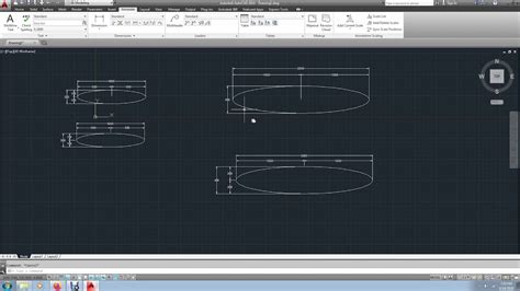 tutorial cara lukis ellipse autocad youtube