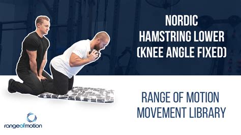 Nordic Hamstring Lower Knee Angle Fixed Range Of Motion