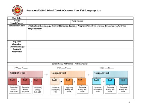 Unit Plan Template Create Effective Lesson Plans With Standards