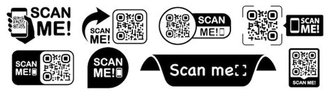 Scannez Le Code Qr Scannez Licône Plate Du Code Qr Avec Le Téléphone Modèle De Code Qr Pour Le