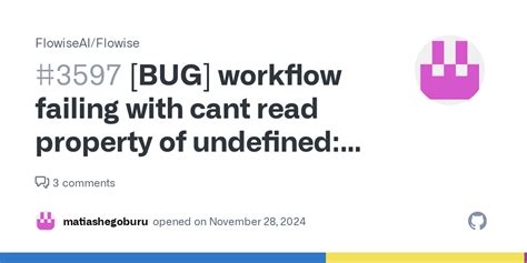 [bug] workflow failing with cant read property of undefined label