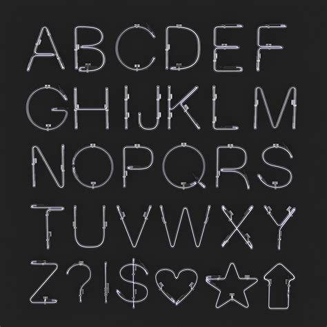 네온 알파벳 02 3d 모델 29 Max Free3d