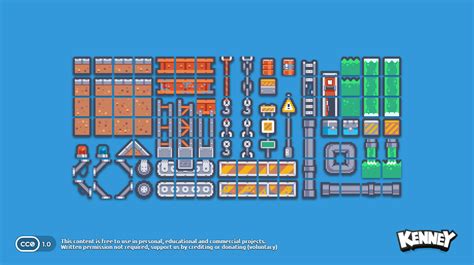 Pixel Platformer Industrial Expansion By Kenney Assets