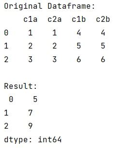 Python Sum Of All The Columns Of A Pandas Dataframe With A Wildcard Name Search